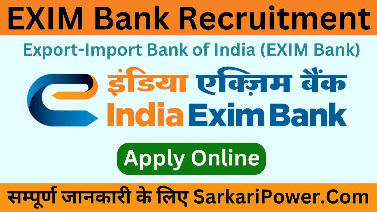 EXIM Bank Recruitment 2025 Apply Online, Eligibility, Fee, Last Date